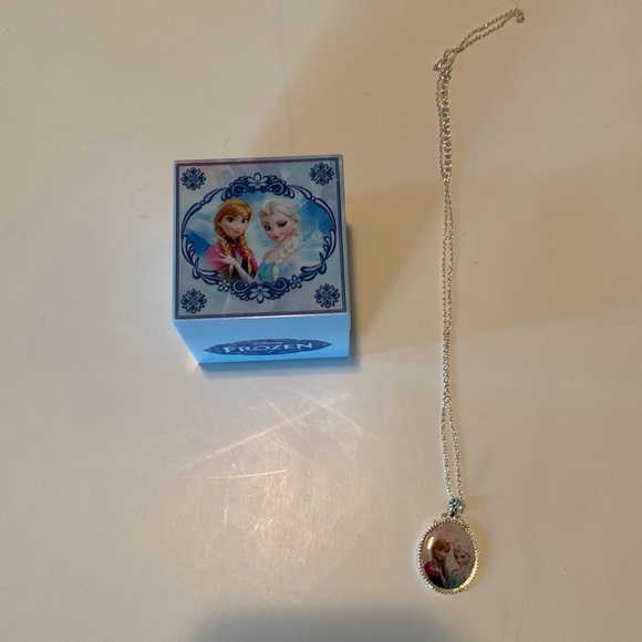 Disney | Accessories | Frozen Necklace With Anna And Elsa | Poshmark